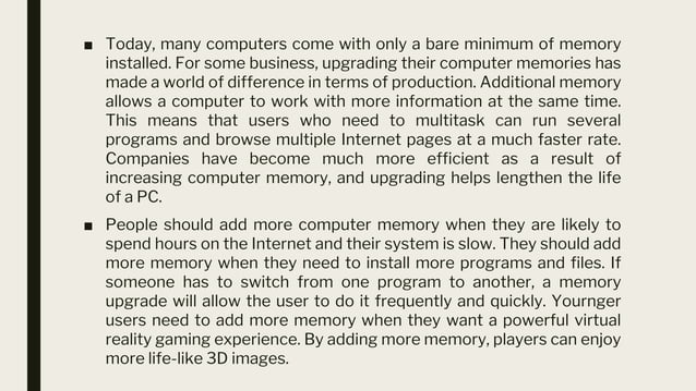 Unit 1 - Computer memory.pptx | Data Storage and Warehousing | Computing