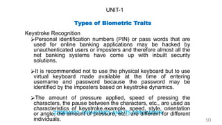 Biometrics and its applications for system | PPTX