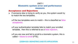 Biometrics and its applications for system | PPTX
