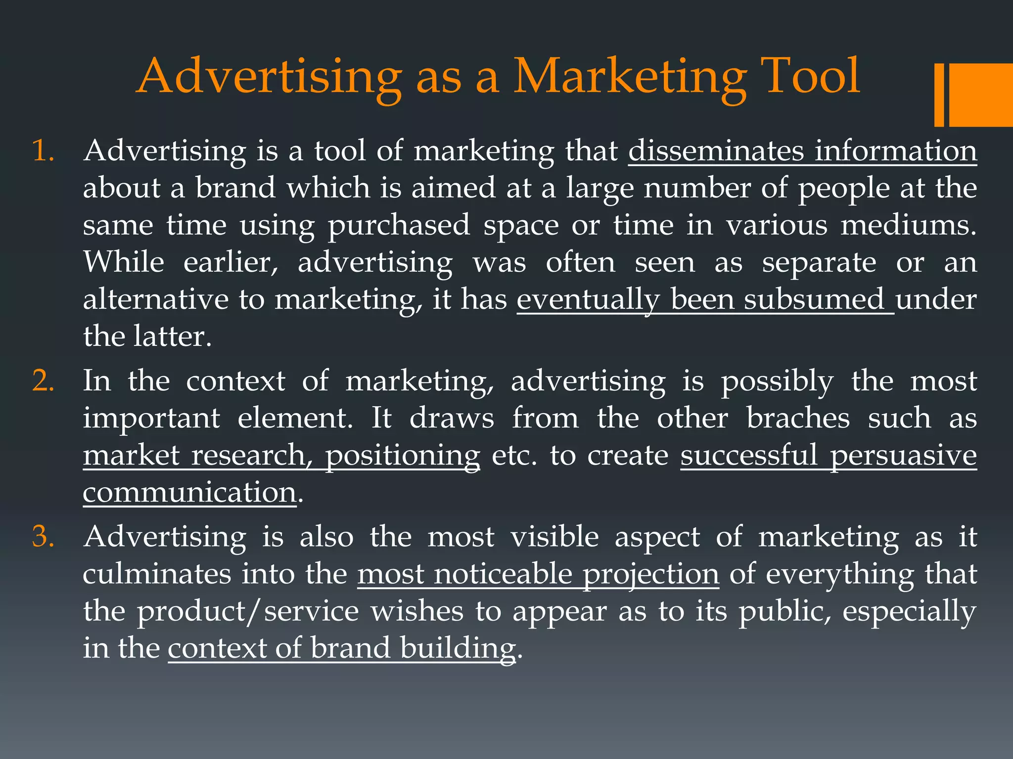 Creative advertising and media planning – introduction | PPTX