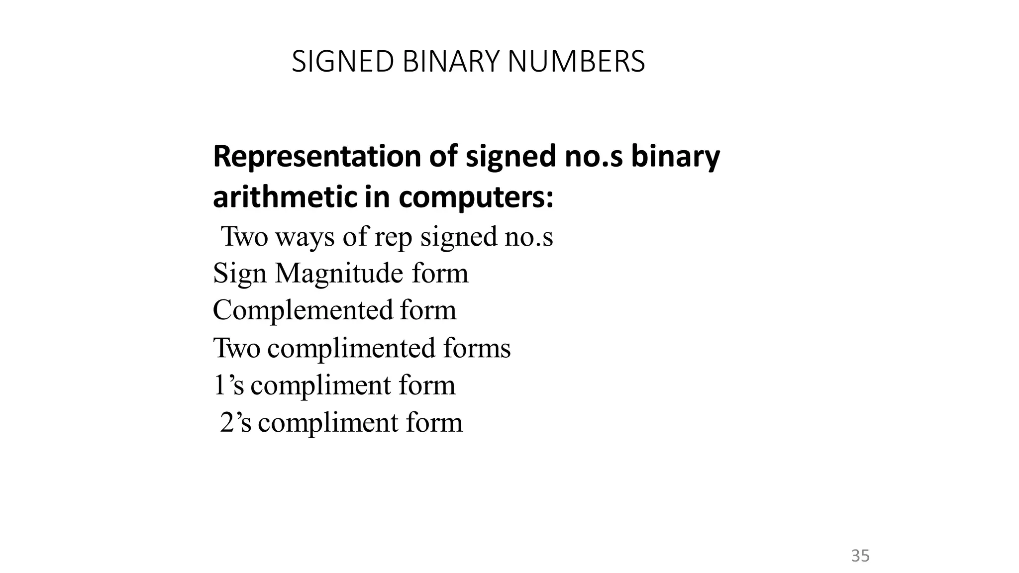 Unit 1 Data Representation And Computer Arithmetic Ppt 9703