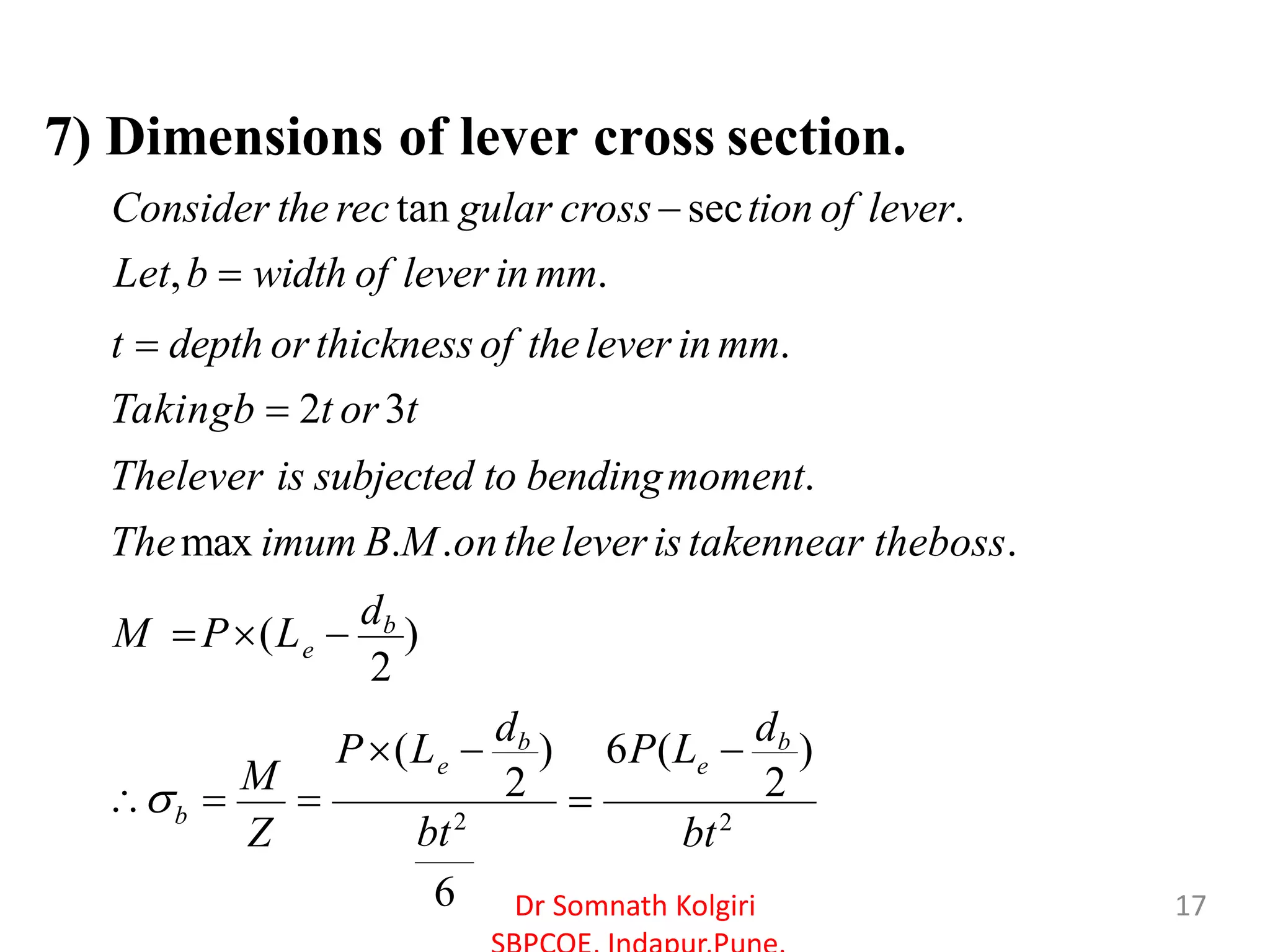 Unit1 designof levers | PDF