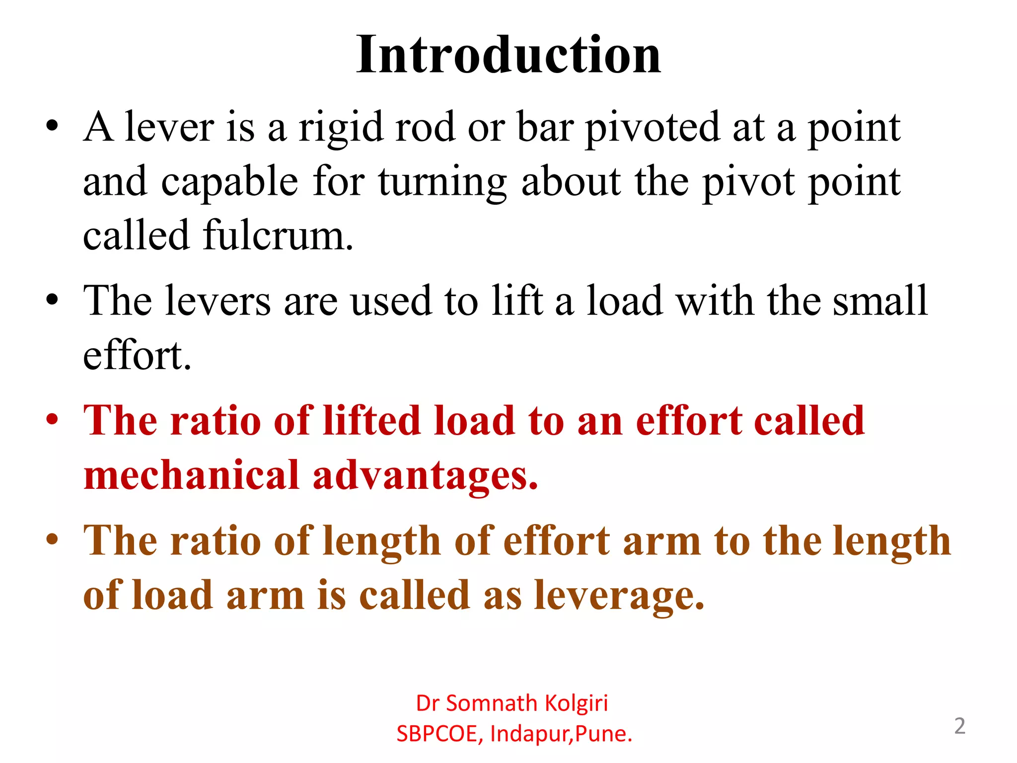 Unit1 designof levers | PDF