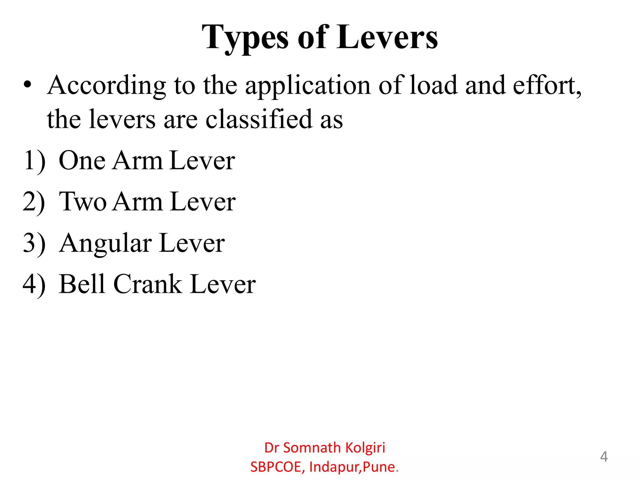 Unit1 designof levers | PDF