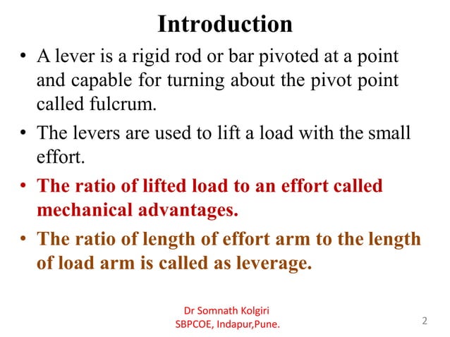 Unit1 designof levers | PDF | Science