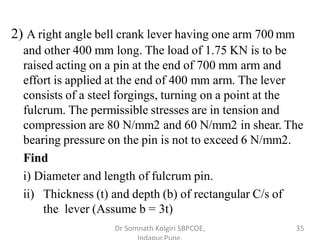 Unit1 designof levers | PDF