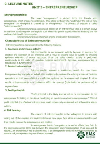 Unit 1 - Digital Notes - MG 8091 EDP - VIII Sem 2021-22 Even.pdf