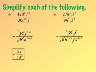 Unit 1 - dividing a polynomial by a monomial | KEY | Physics | Science