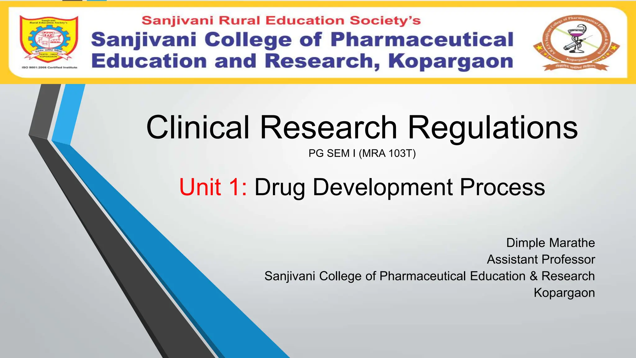 Unit 1 - Part 2 Drug Development Process - Part 2.pptx