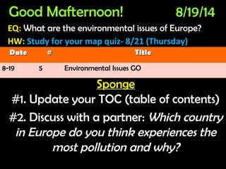 Unit 1 environmental issues jigsaw | PPT | Europe Travel | Travel Locations