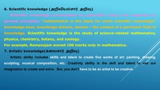 COURSE: 8 – KNOWLEDGE AND CURRICULUM - Unit 1: Epistemological bases of ...
