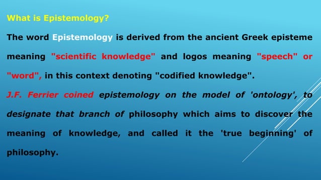 COURSE: 8 – KNOWLEDGE AND CURRICULUM - Unit 1: Epistemological bases of ...