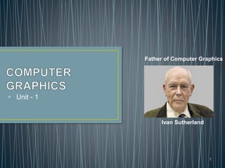 Computer Graphics Unit 1 | PPTX