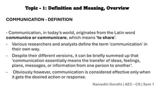 Unit 1 - Fundamentals of Communication.pdf | Web Conferencing | Computer Software and Applications