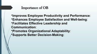 Unit 1- Fundamentals of OB- Dr. Prachi Ajeet.pptx | Free Download