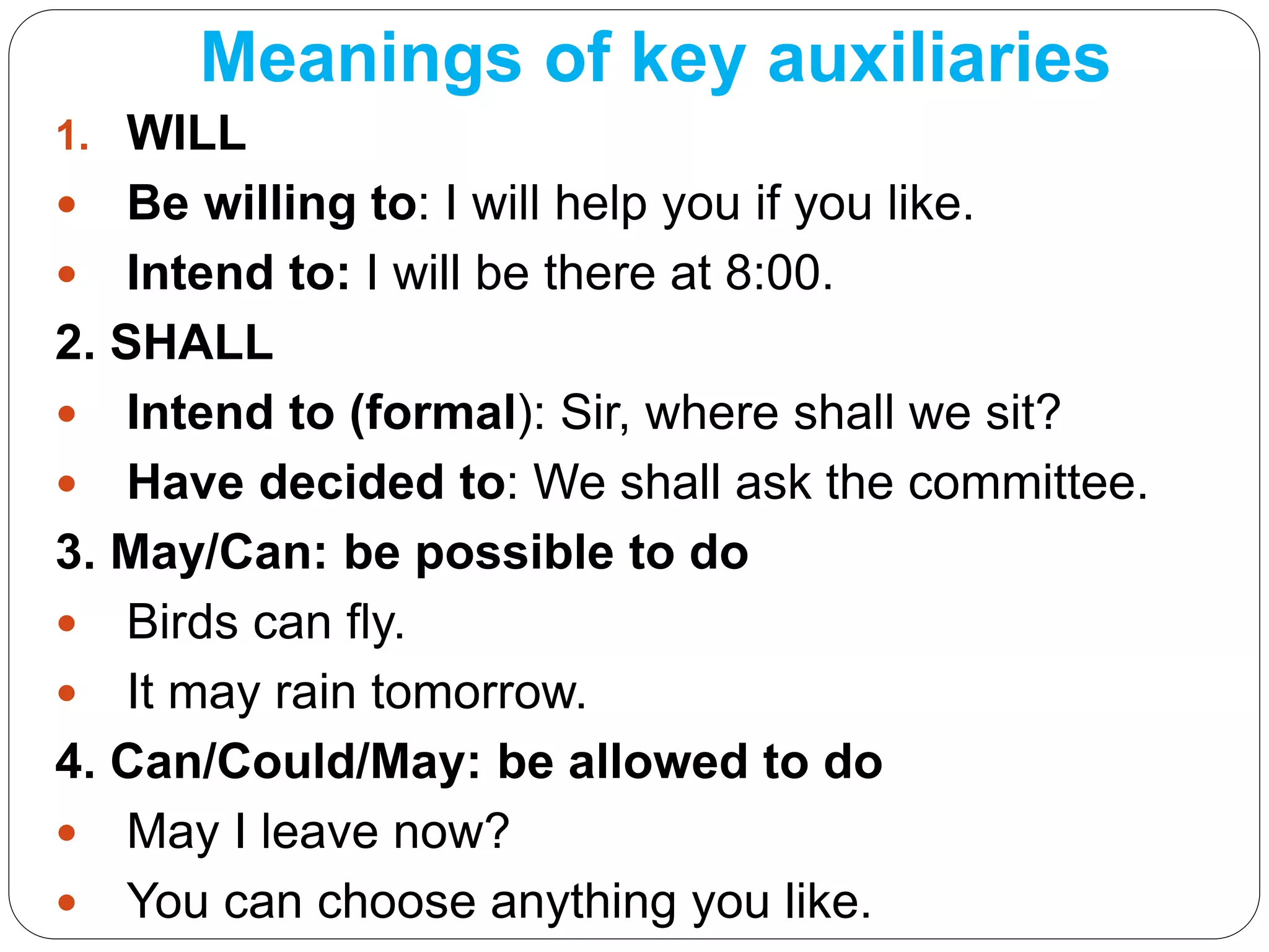 Unit 1 grammar focus - auxiliary verbs | PPTX