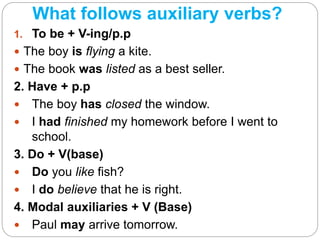 Unit 1 grammar focus - auxiliary verbs | PPTX