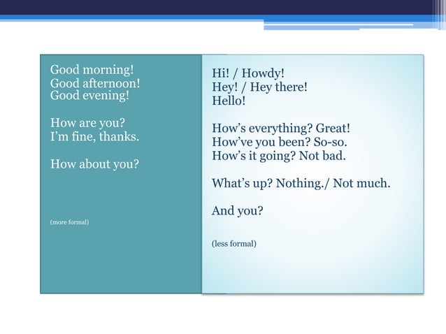 Unit 1 - conversation course - greetings | PPTX