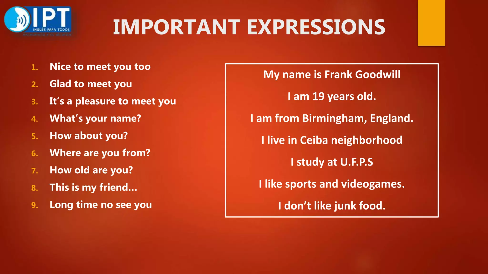 Unit 1 greetings and farewells | PPTX