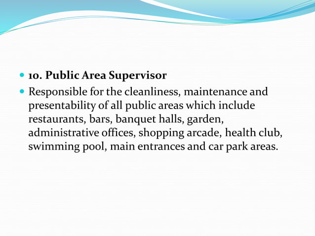 MTA -Unit 1 - Housekeeping organization | PPTX