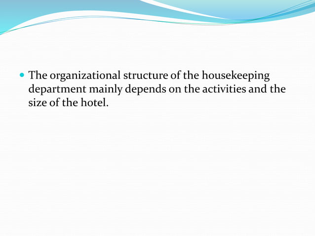 MTA -Unit 1 - Housekeeping organization | PPTX