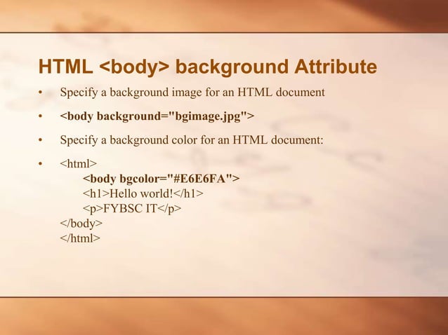FYBSC IT Web Programming Unit I HTML 5 & andcss | PPT