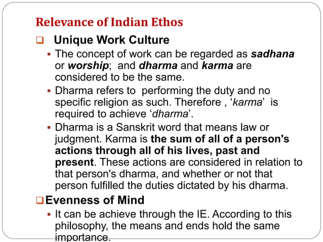 Unit 1 - Indian Ethos – An Overview.pptx | Hinduism | Religion ...