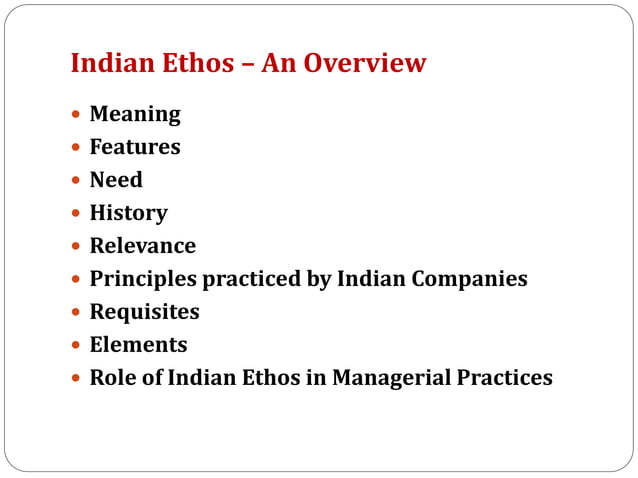 Unit 1 - Indian Ethos – An Overview.pptx | Hinduism | Religion ...
