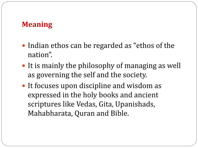 Unit 1 - Indian Ethos – An Overview.pptx | Hinduism | Religion ...