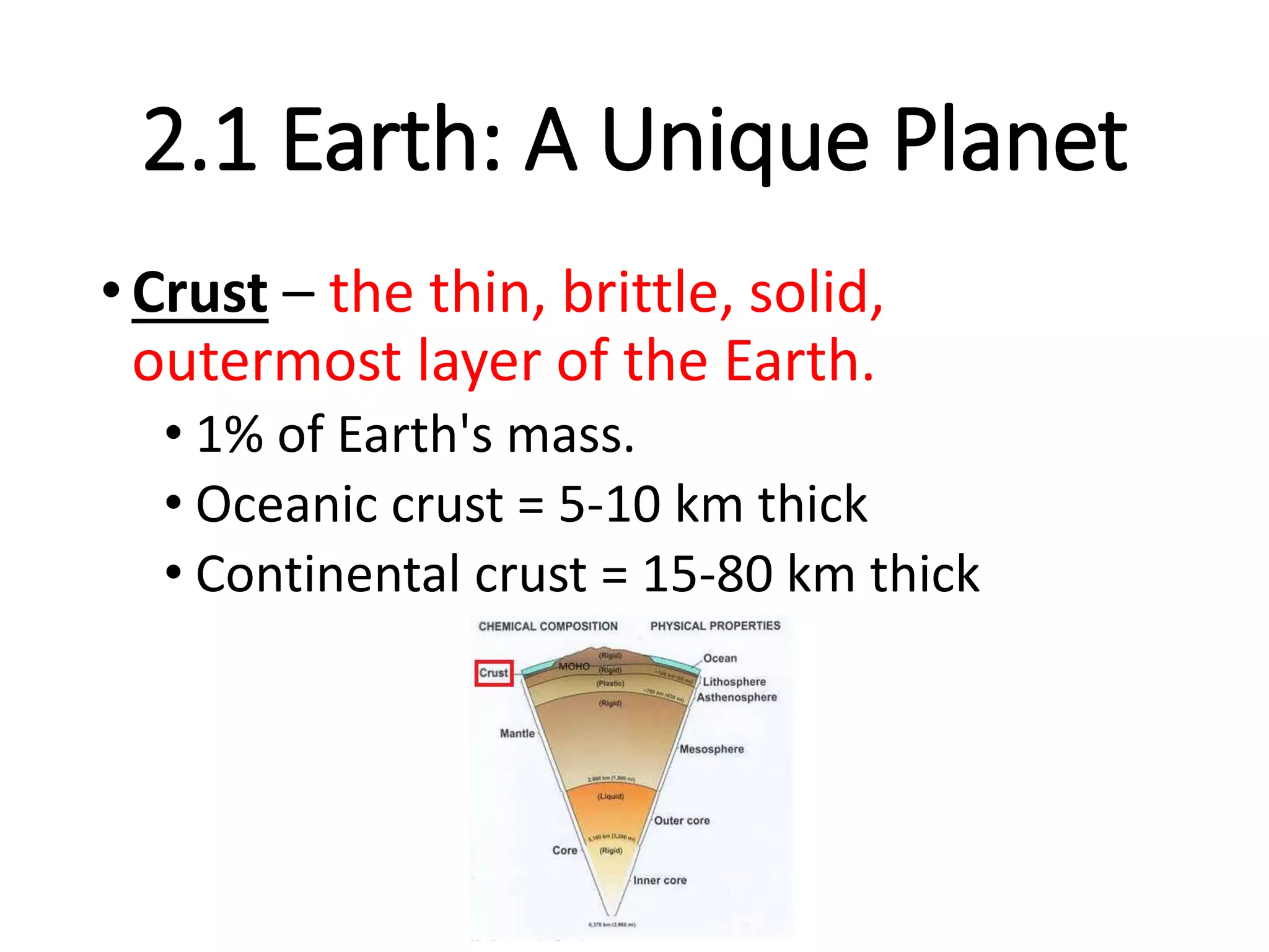 Unit 1 - Inside the Earth and Plate Tectonics (2017/2018) | PPTX