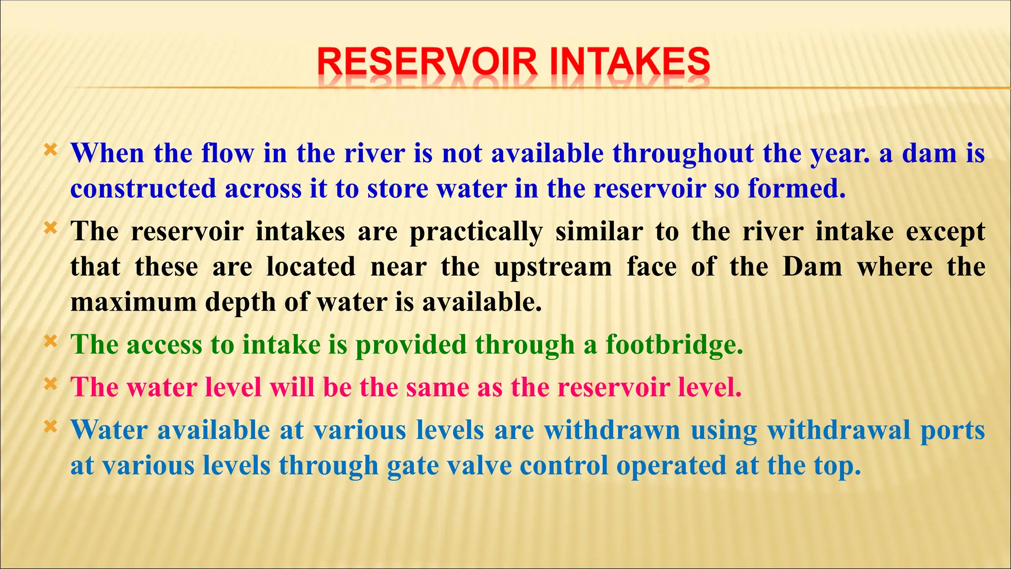Unit 1 - Intake of water, Pumping and gravity scheme.ppt