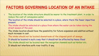 Unit 1 - Intake of water, Pumping and gravity scheme.ppt