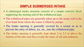 Unit 1 - Intake of water, Pumping and gravity scheme.ppt