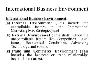 Unit 1 international business 6th semester bbm notes pdf | PDF