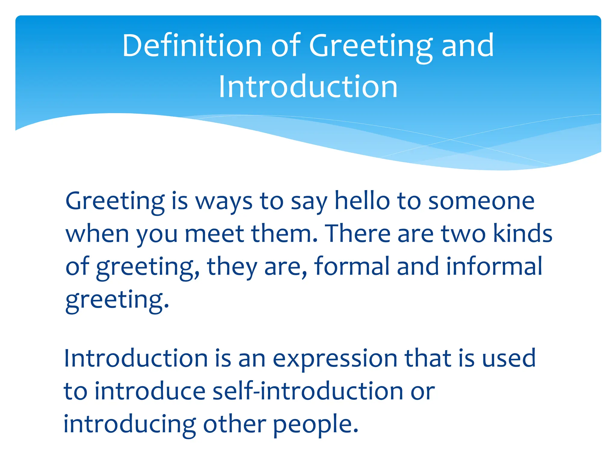 Formal and Informal Introduction For Beginner | PDF
