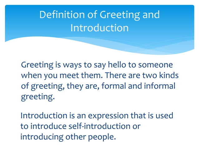 Formal and Informal Introduction For Beginner | PDF