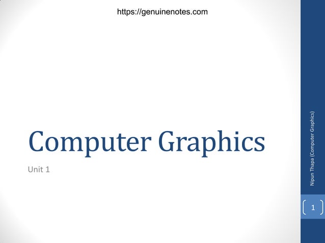 UNIT_1-Introduction-to-Computer-Graphics.pdf | Computer Animation | Computer Software and ...