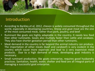 Overview of Goat and Sheep Prod'n & Mngt. and Breeds | PPTX