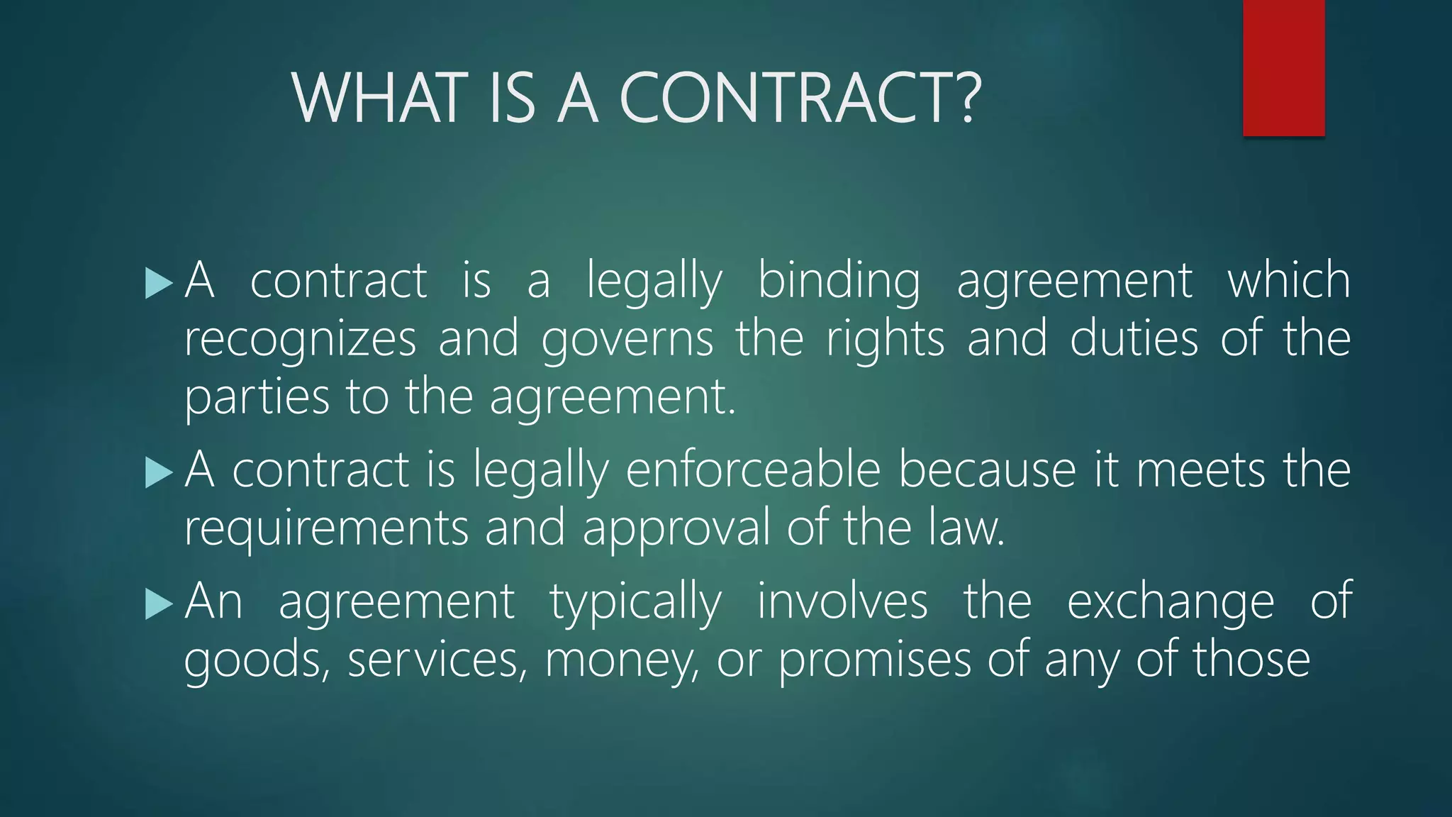 Introduction to agreement and contract | PPTX