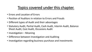 Unit 1 Introduction to Audit | PPTX