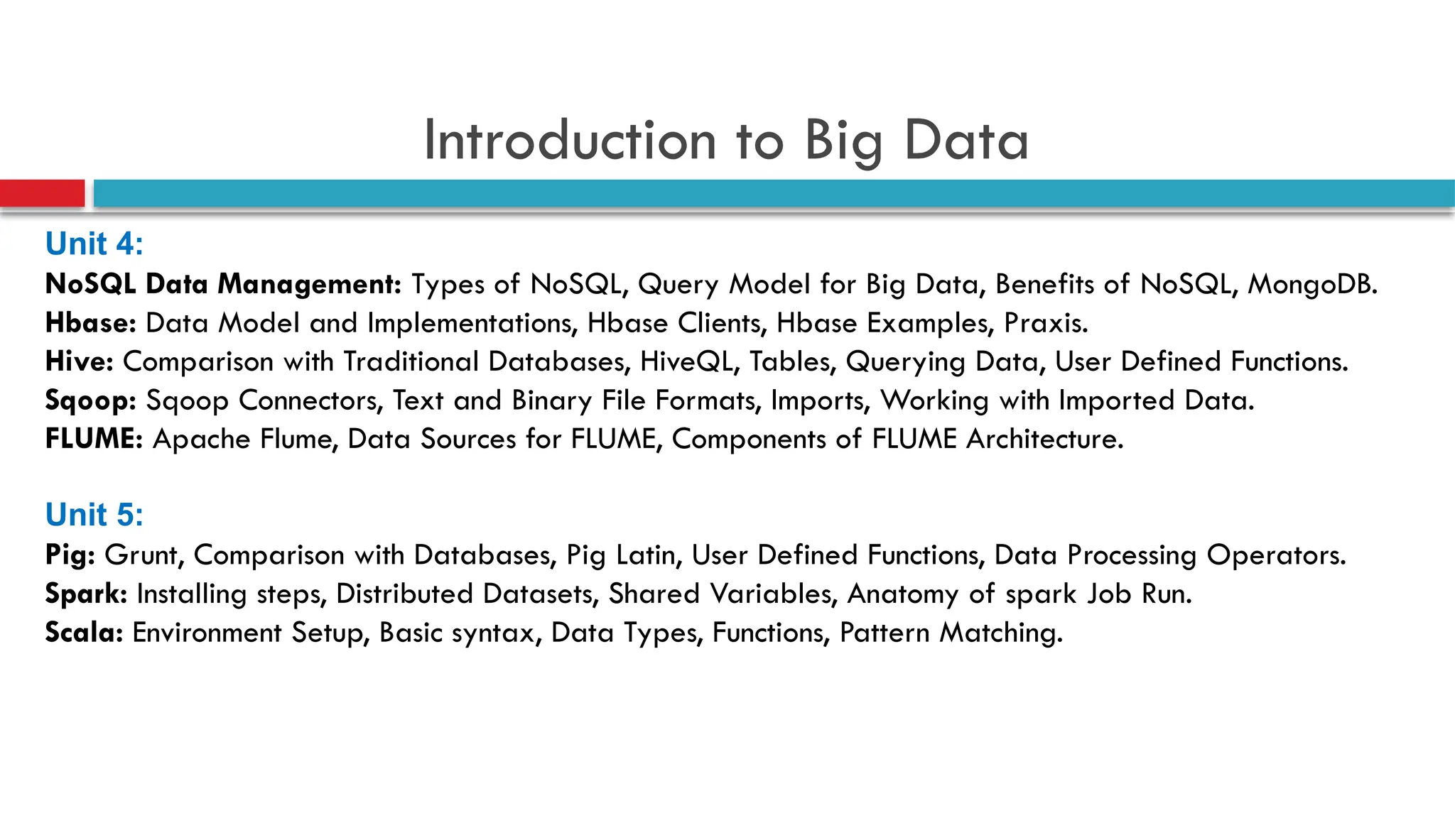 Unit 1 - Introduction to Big Data and hadoop.pptx | Free Download