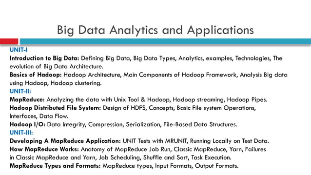 Unit 1 - Introduction to Big Data and hadoop.pptx | Free Download