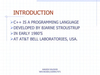 c++ programming Unit 1 introduction to c++ | PPTX