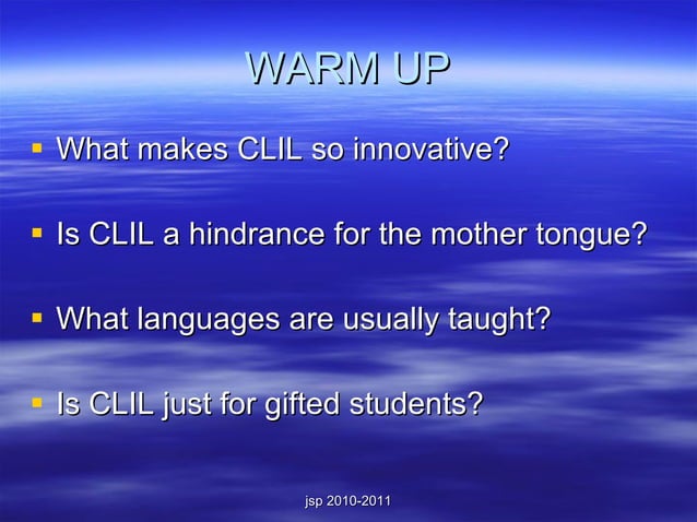 Unit 1 introduction to clil | PPT | Education