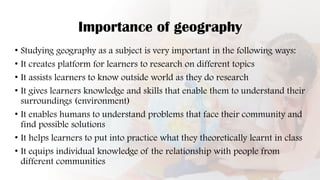 Unit 1: Introduction to Geography – Rwanda Geography Curriculum 🌍 | PDF