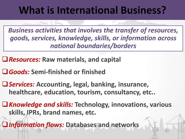 Unit 1: Introduction to Globalization and International Business | PPT