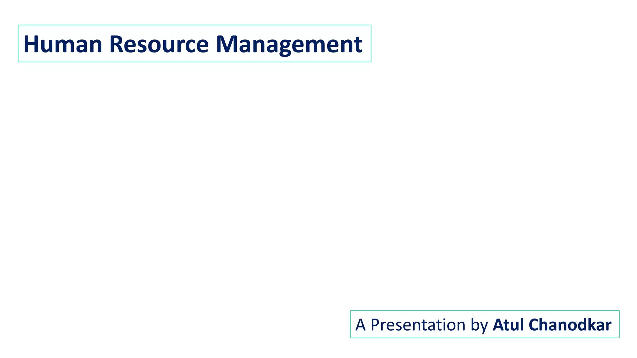 Introduction to HRM | PPT