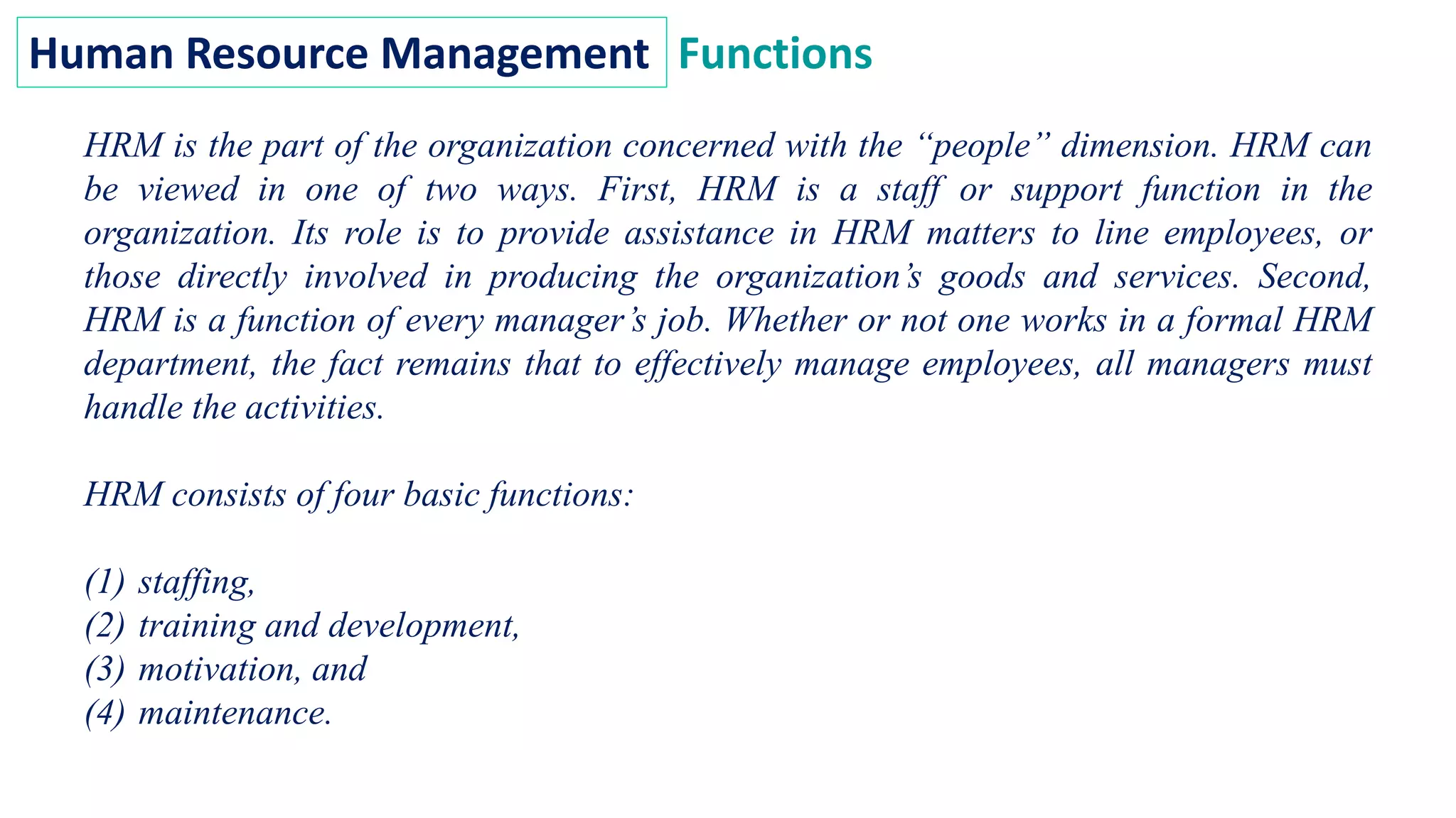 Introduction to HRM | PDF