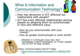 Unit 1-Introduction To ICT | PPT