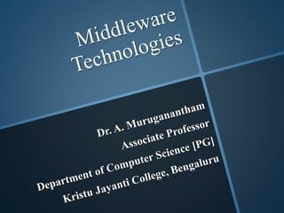 Unit 1 introduction to middleware technologies | PPT